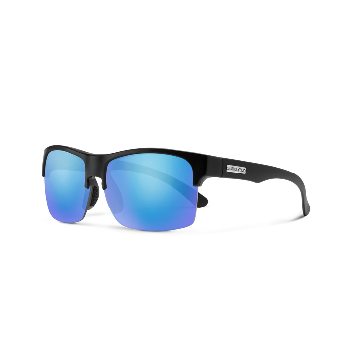 Suncloud Rambler Lite Sunglasses - Matte Black + Polarized Blue Mirror – Anglers All