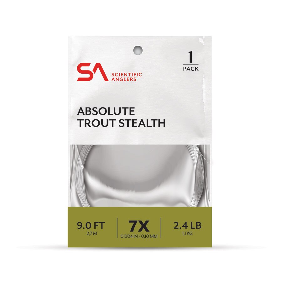Scientific Anglers Absolute Trout Stealth Leader - Single Pack ...